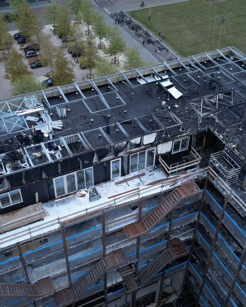 Nog weinig bekend over brand Leidsche Rijn, deel bouwplaats nog afgezet ...