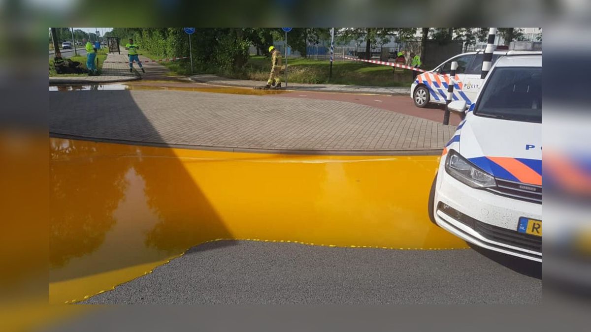 VIDEO: Vrachtwagen Frisian Egg gekanteld in Zwaag, fietspad vol eigeel ...