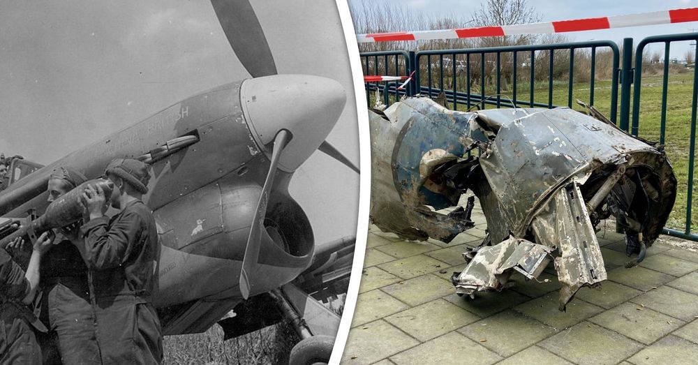 VIDEO: Deze restanten van neergehaald jachtvliegtuig uit WOII lagen nog ...