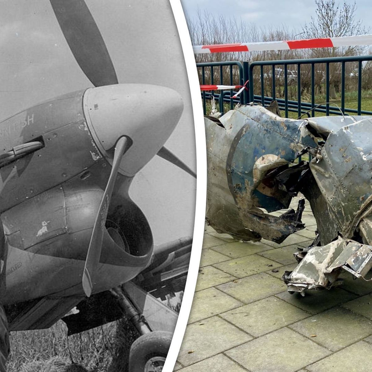 VIDEO: Deze restanten van neergehaald jachtvliegtuig uit WOII lagen nog ...