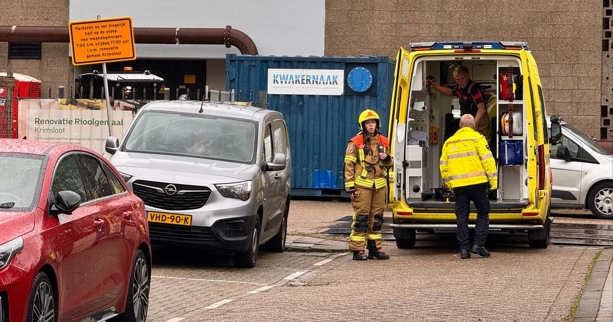 Werknemer valt van trap, belandt in rioolgemaal en moet naar ziekenhuis ...