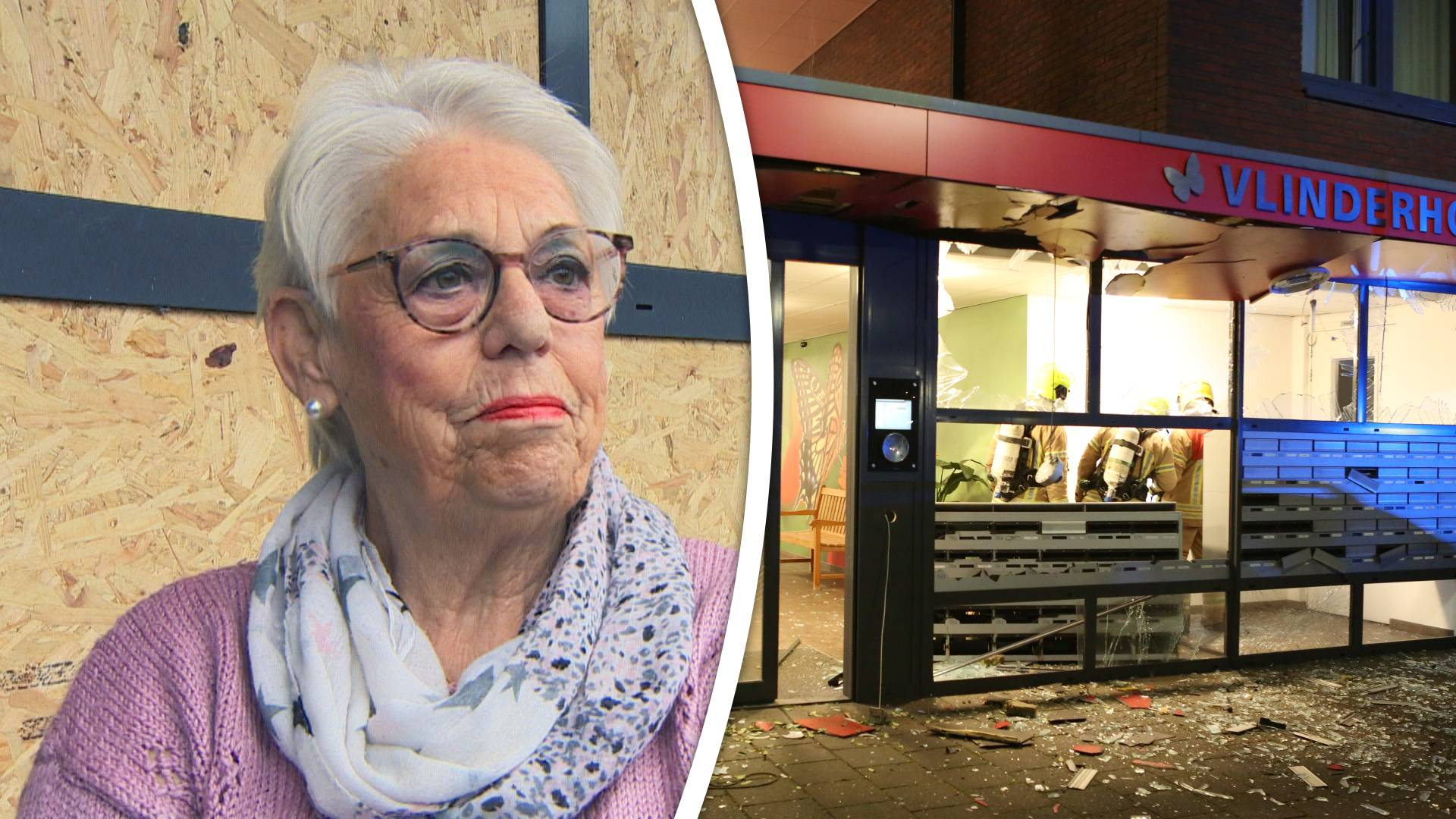 Mevrouw Riksman (78) staat te trillen als een explosief het portiek van ...
