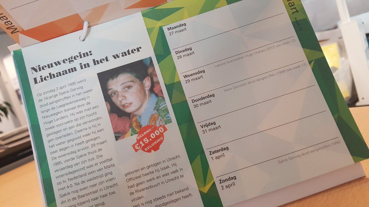 Vermoorde Caroline van Toledo en Jan Patat op Cold Casekalender - Rijnmond