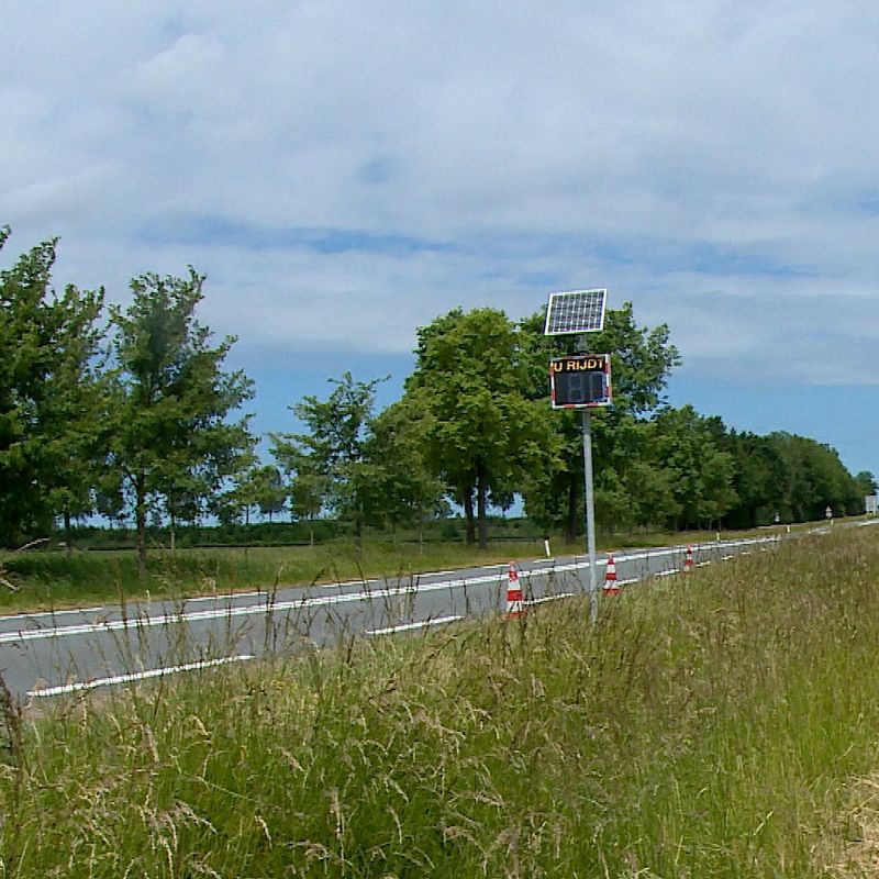 Matrixbord langs Deltaweg geplaatst voor bewustwording snelheid ...