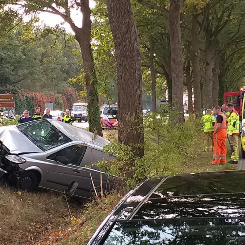 Bus raakt van de weg en ramt frontaal een boom - Omroep Gelderland