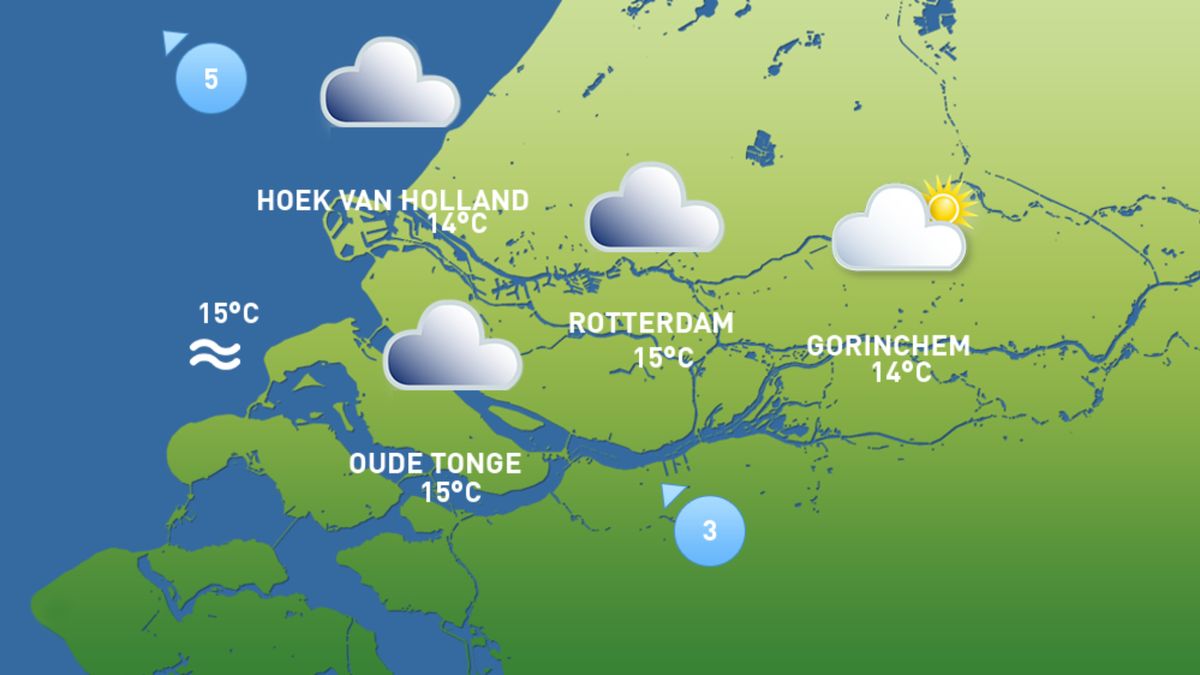 Het weer van vandaag: eerst droog, vanavond regen - Rijnmond