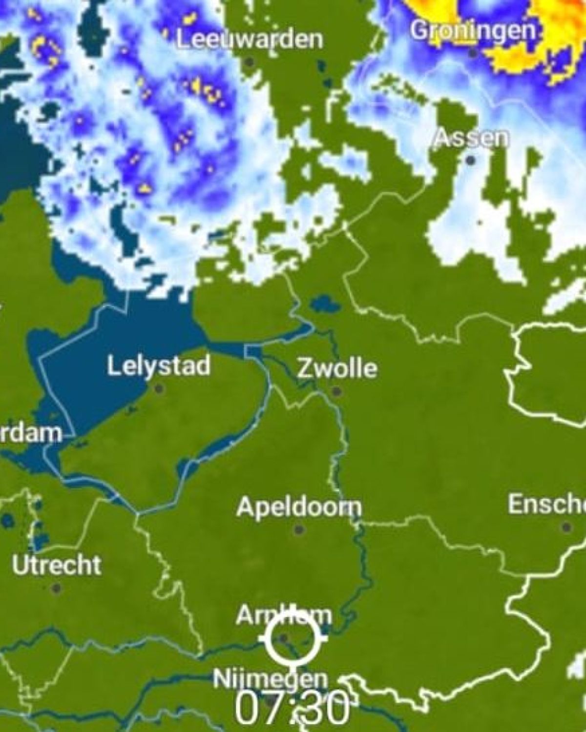 Storing bij de weerradar: het lijkt droog, maar toch zijn er buien ...