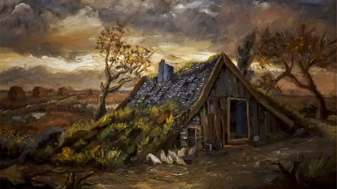 Plaggenhut uit 1948 met schwung op doek vereeuwigd - RTV Drenthe