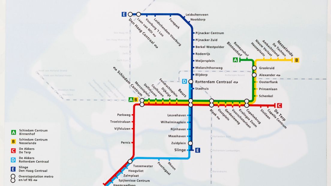 Stroomstoring metrolijn D in Rotterdam - Rijnmond
