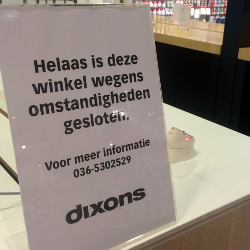 Winkels Dixons verdwijnen, elektronicaketen wordt webshop - Rijnmond