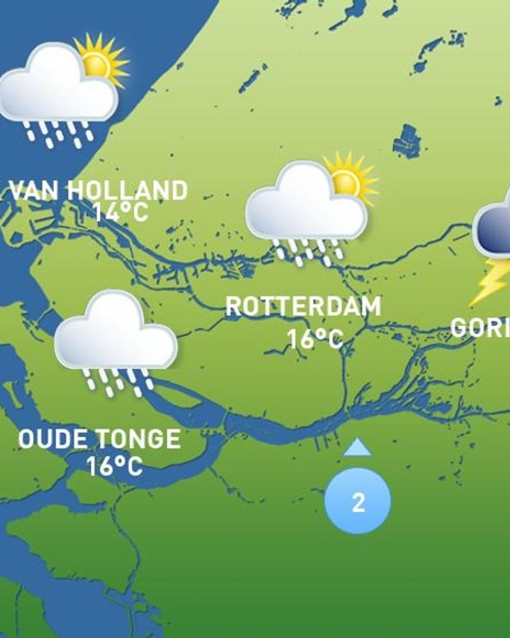 Het weer van vandaag: rustige ochtend, vanmiddag regen en kans op ...