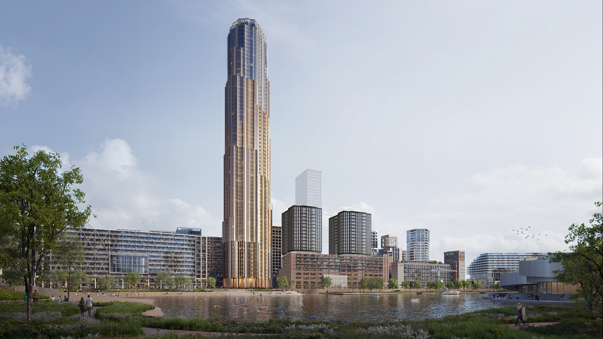 Zo komt de Codrico Toren van 220 meter hoog eruit te zien op het oude ...