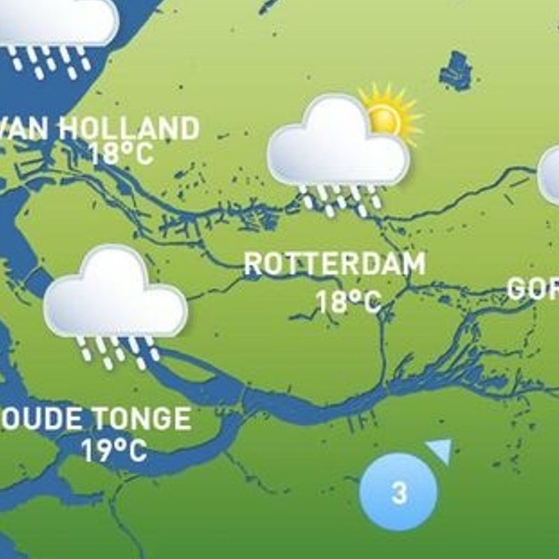 Het weer van vandaag: buien en zon - Rijnmond