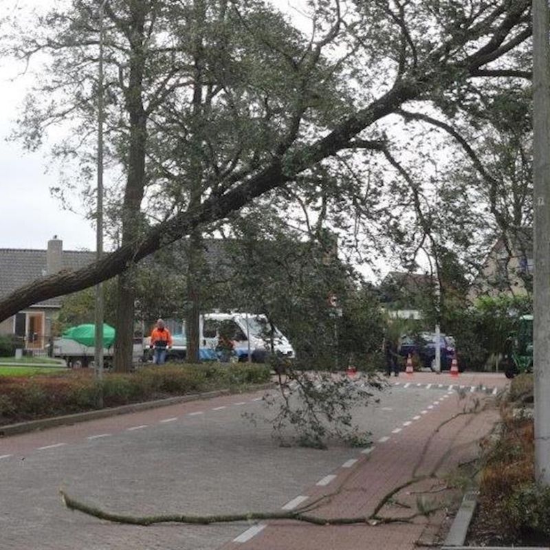 Foto's van de storm en stormschade in Overijssel - Oost