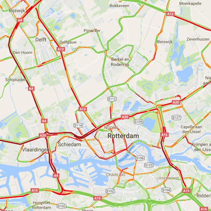 Verkeerschaos door ongevallen rond Rotterdam - Rijnmond