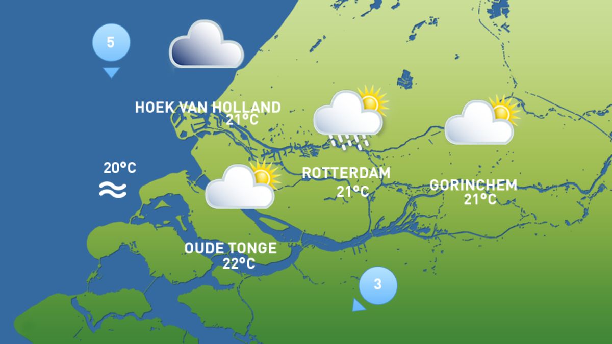 Het weer van vandaag: bewolkt met af en toe zon - Rijnmond