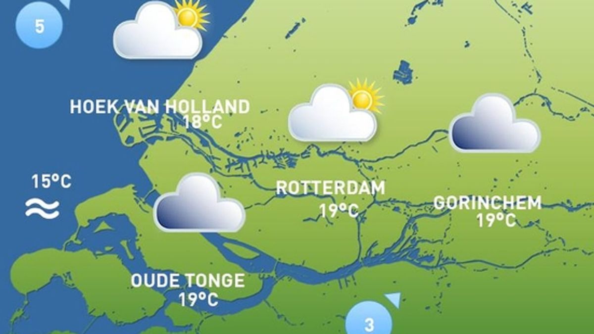 Het weer van vandaag: zacht en bewolkt - Rijnmond