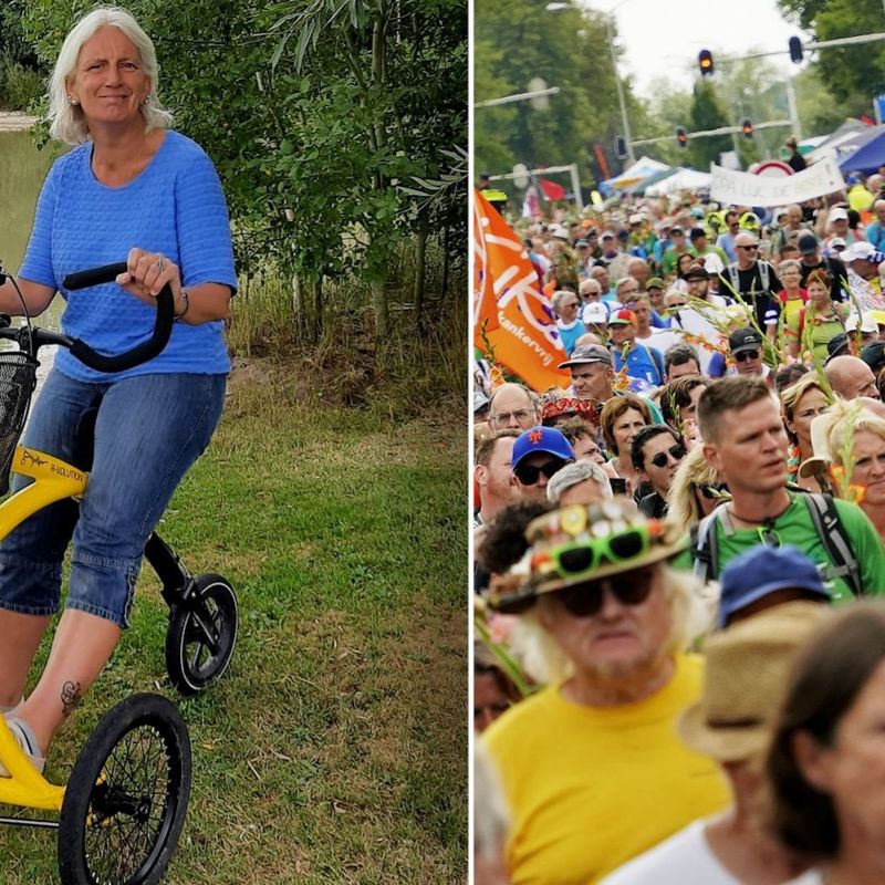 Na hersentumor gaat Brigitte met dit hulpmiddel de 4Daagse lopen - Omroep Gelderland