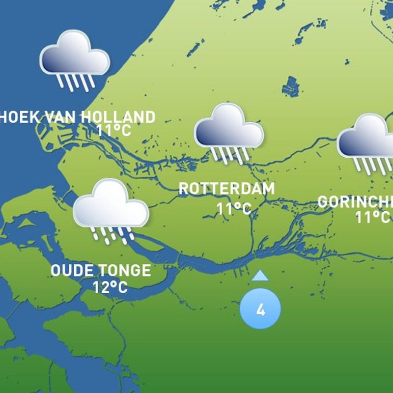 Het weer van vandaag: perioden met regen - Rijnmond