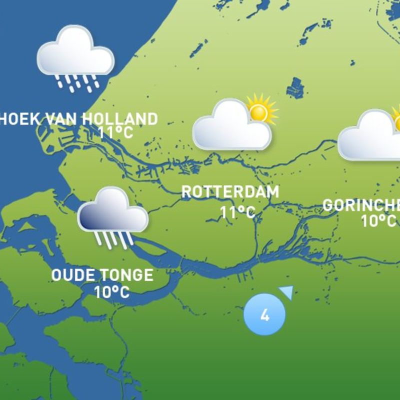Het weer vandaag: zon laat zich zien, wel krachtige wind - Rijnmond