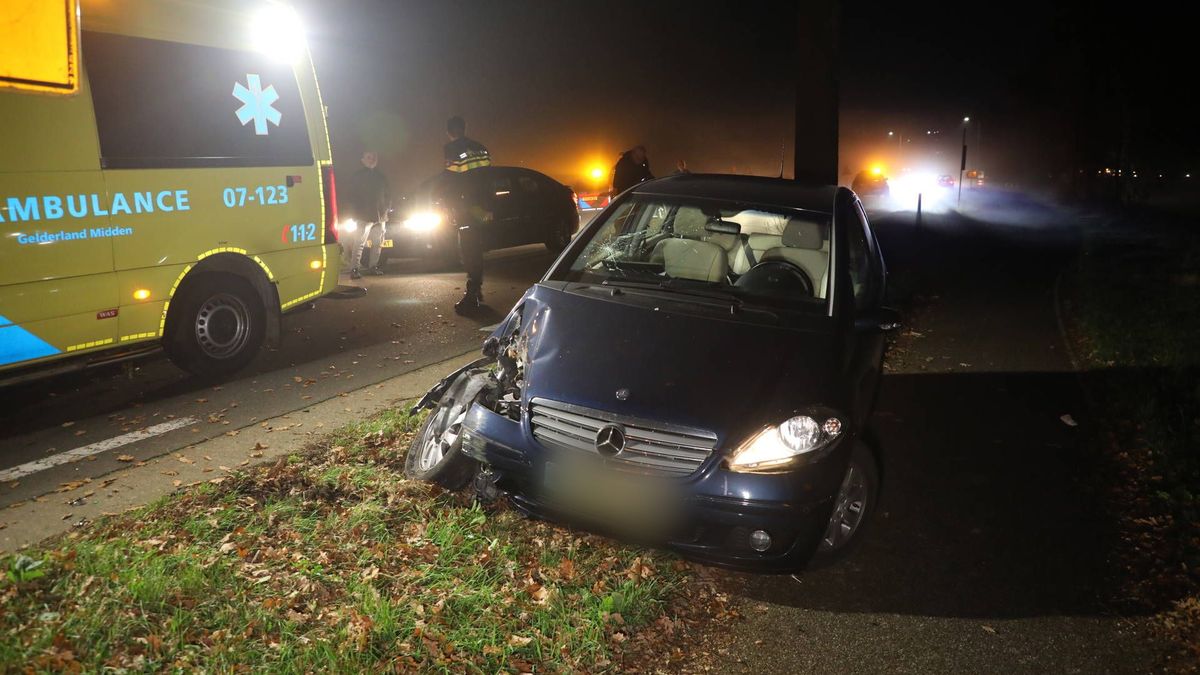 Auto tegen boom; bestuurder gewond naar ziekenhuis - Omroep Gelderland