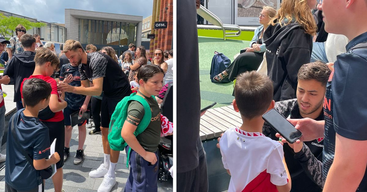 FC Utrecht-fans oog in oog met spelers in winkelcentrum Nieuwegein ...