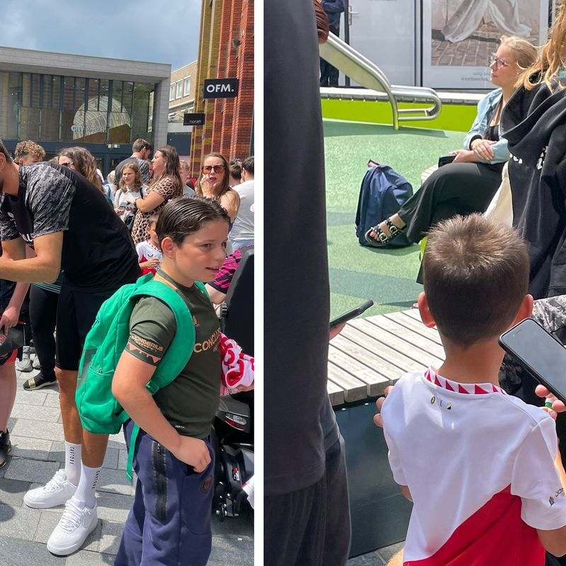 FC Utrecht-fans oog in oog met spelers in winkelcentrum Nieuwegein ...