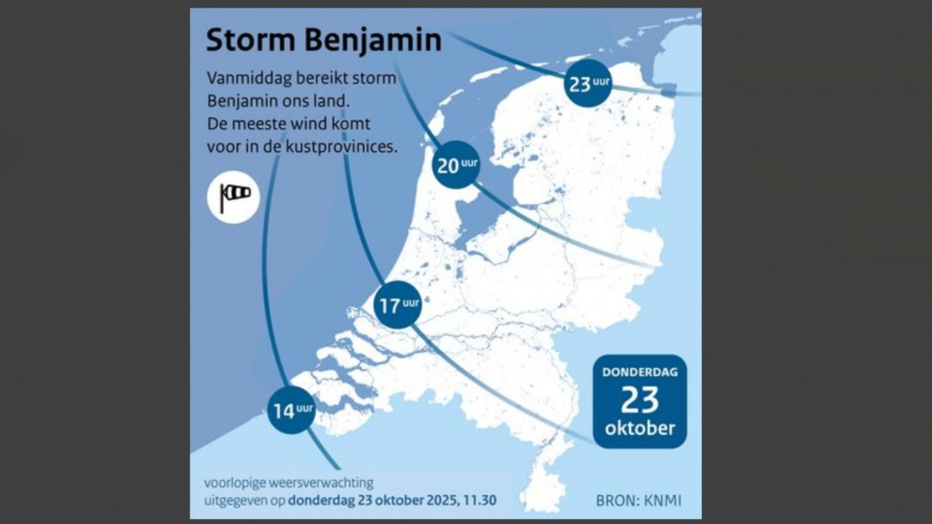 Zo hield storm Benjamin onze regio in zijn greep, code oranje beëindigd ...