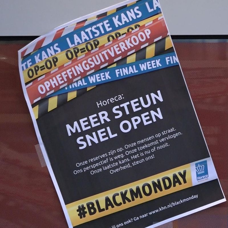 Drentse horeca met posters in actie: 'Het kan zo niet langer' - RTV Drenthe