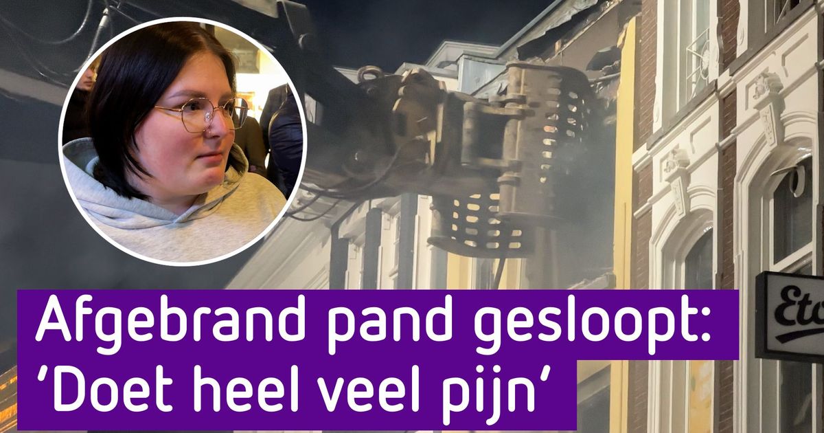 Ingeborg ziet hoe het historische pand in 'haar binnenstad' gesloopt ...