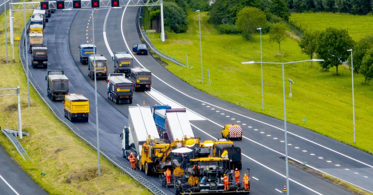 Groot onderhoud op A12 van Den Haag tot Utrecht: asfalt in beide richtingen vervangen - Omroep West