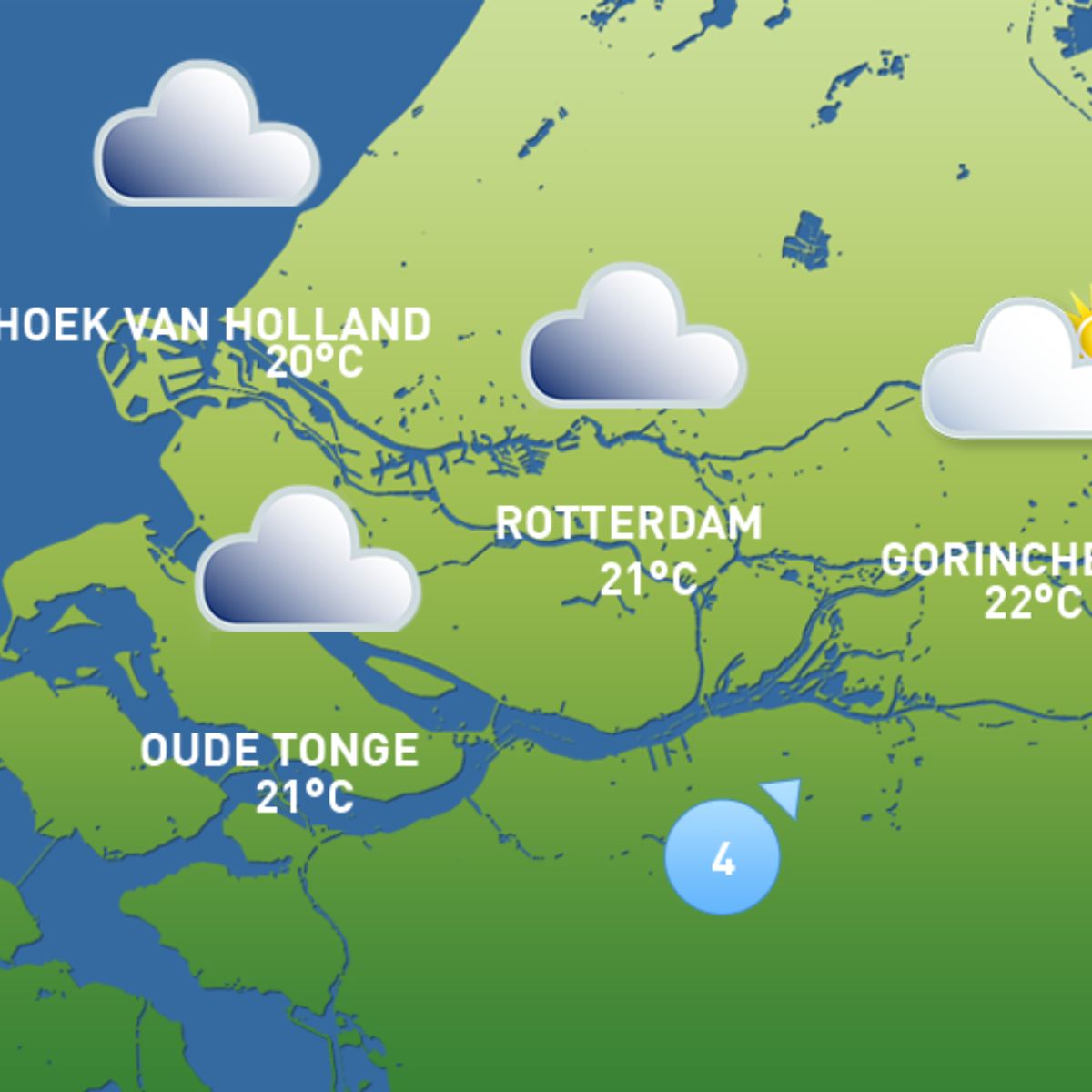 Het weer van vandaag: het raakt bewolkt - Rijnmond