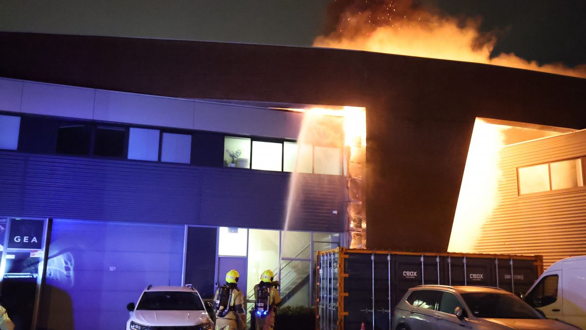 Veel schade na grote brand in bedrijfspand - Omroep West