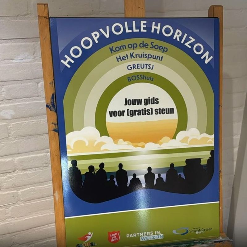 Hoopvolle horizon: posters om mensen in armoede de weg te wijzen naar ...