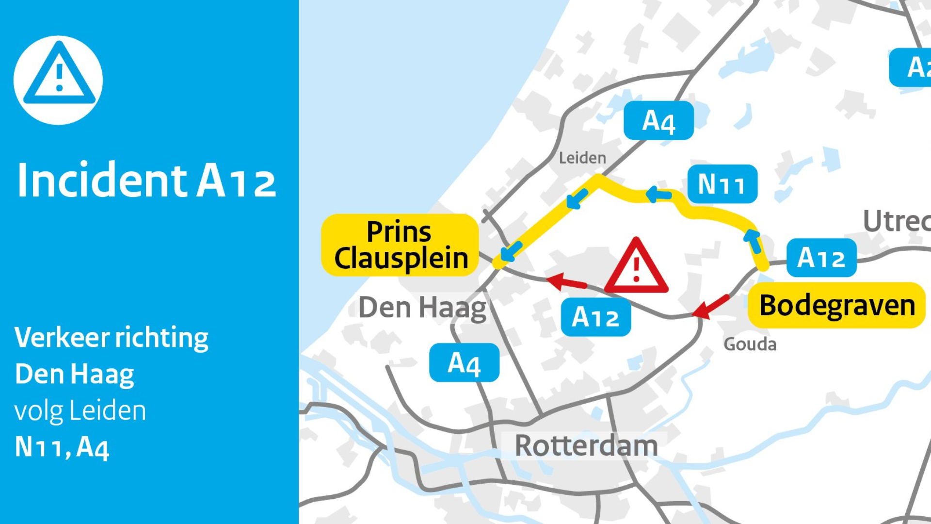 Drukte op de weg voorbij na lange files op A12 en A20 (en de routes ...