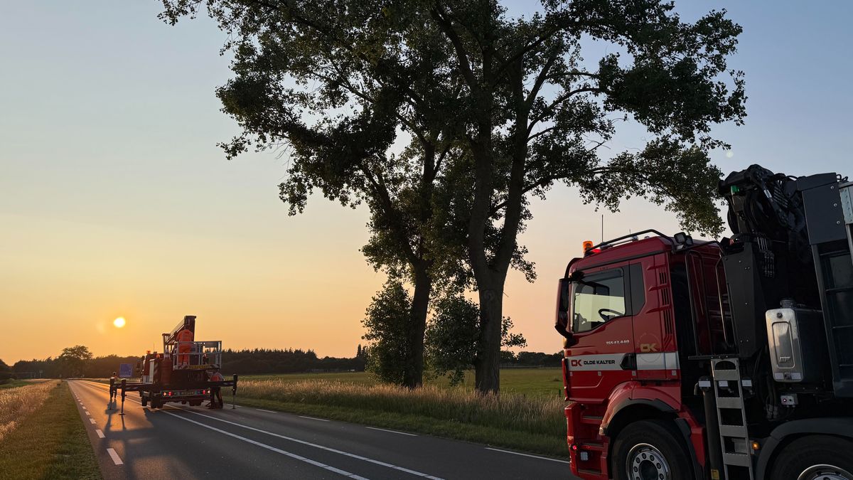 N35 bij Heino tot laat vanavond afgesloten: tak wordt weggehaald - Oost