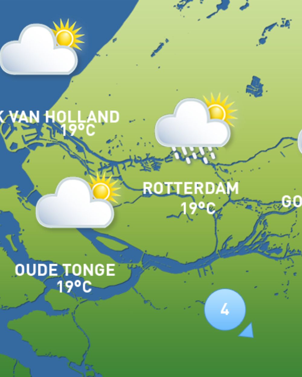 Het weer van vandaag: eerst buien en koel - Rijnmond
