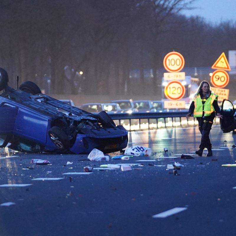 Man (39) aangehouden na zwaar ongeluk op A28 bij Staphorst - Oost