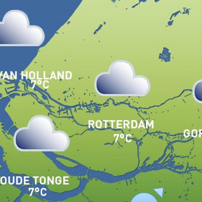 Het weer van vandaag: bewolkt en plaatselijk wat motregen - Rijnmond