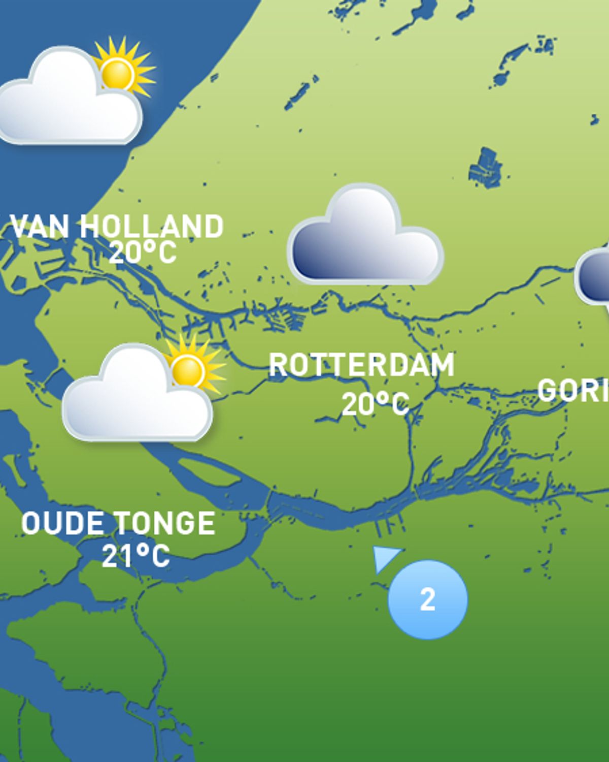 Het weer van vandaag: rustig weer - Rijnmond