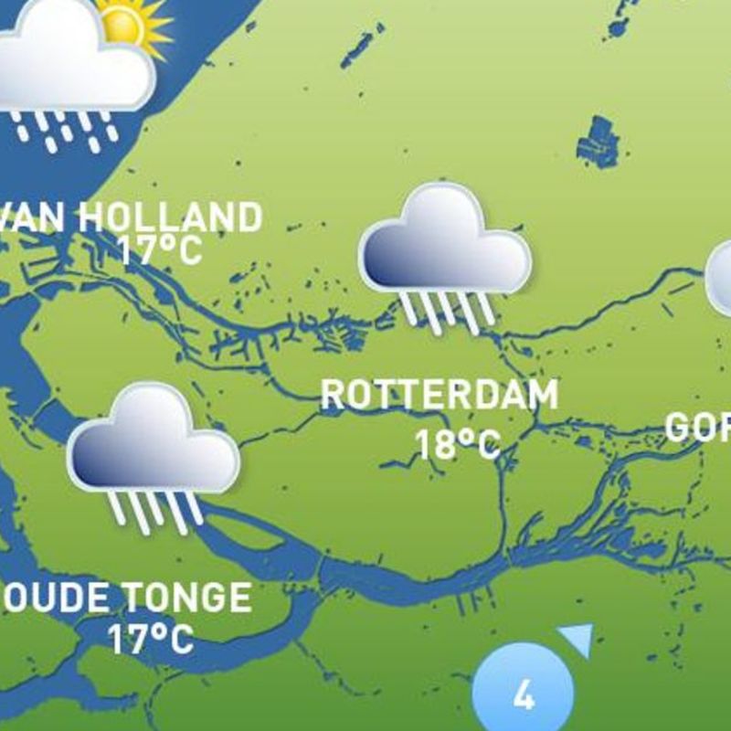 Het weer van vandaag: enkele buien - Rijnmond