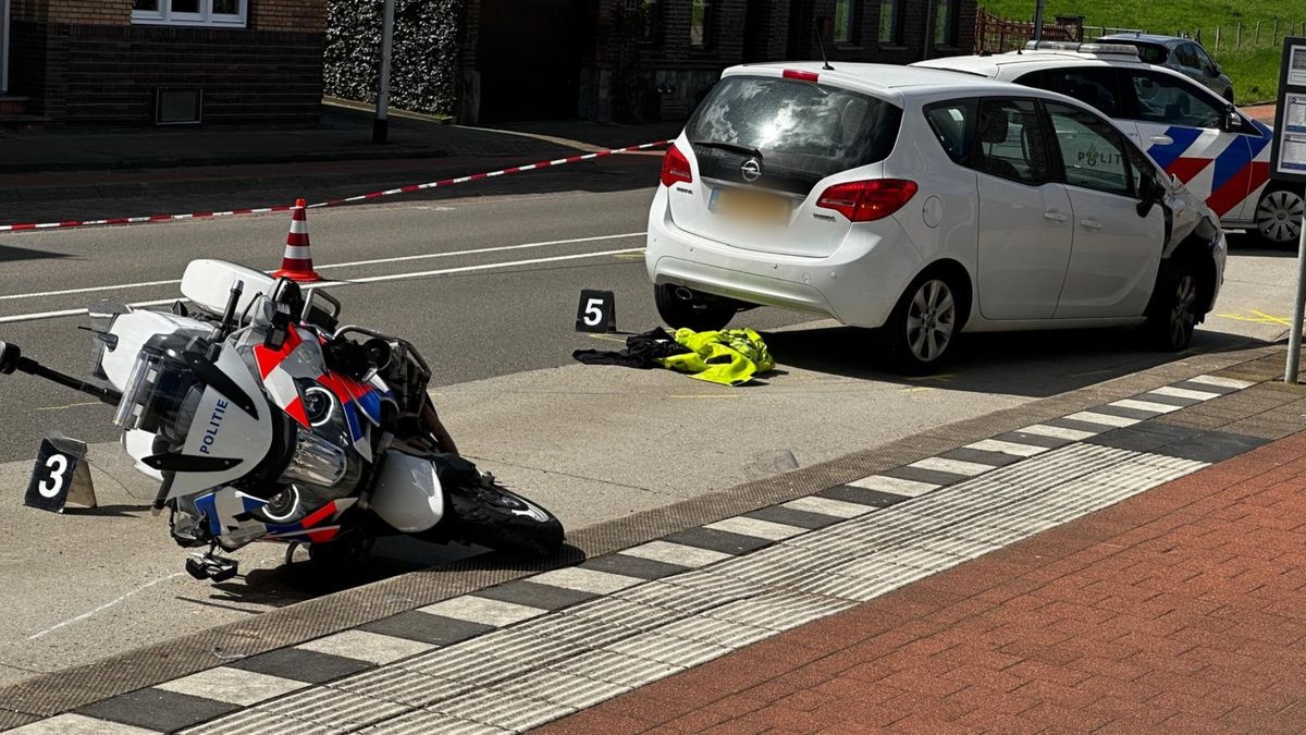 Motoragent gewond bij aanrijding op Rijksweg - L1 Nieuws