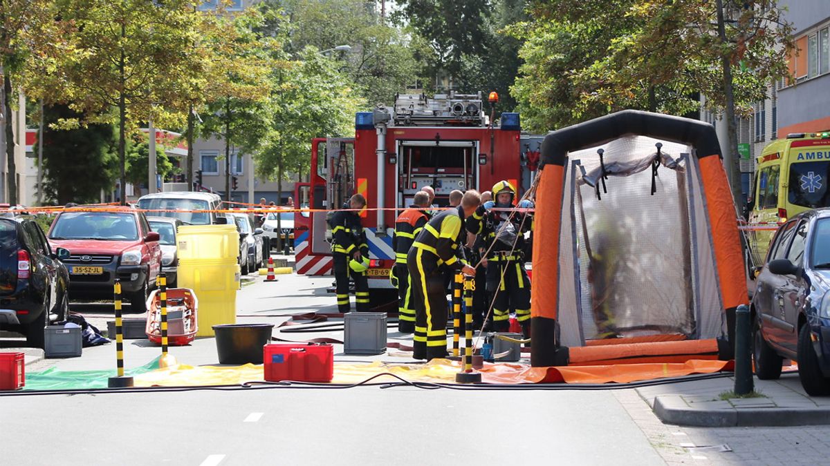 Brandweer weet nog niet welke gevaarlijke stof betrokken was bij incident Zichtenburglaan Den ...