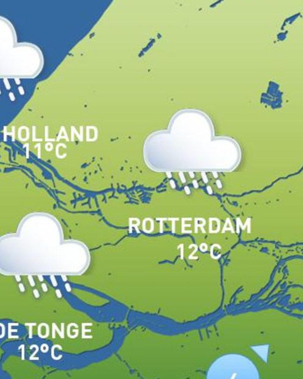 Het weer van woensdag: regen en motregen - Rijnmond