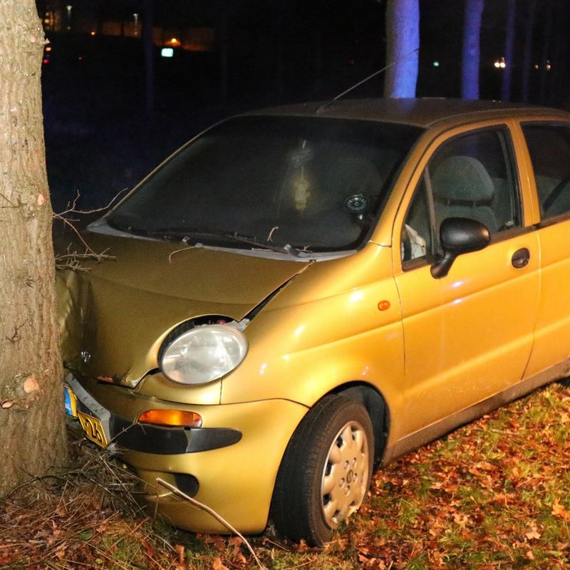 Groningse automobiliste moet uitwijken en botst tegen boom - RTV Noord