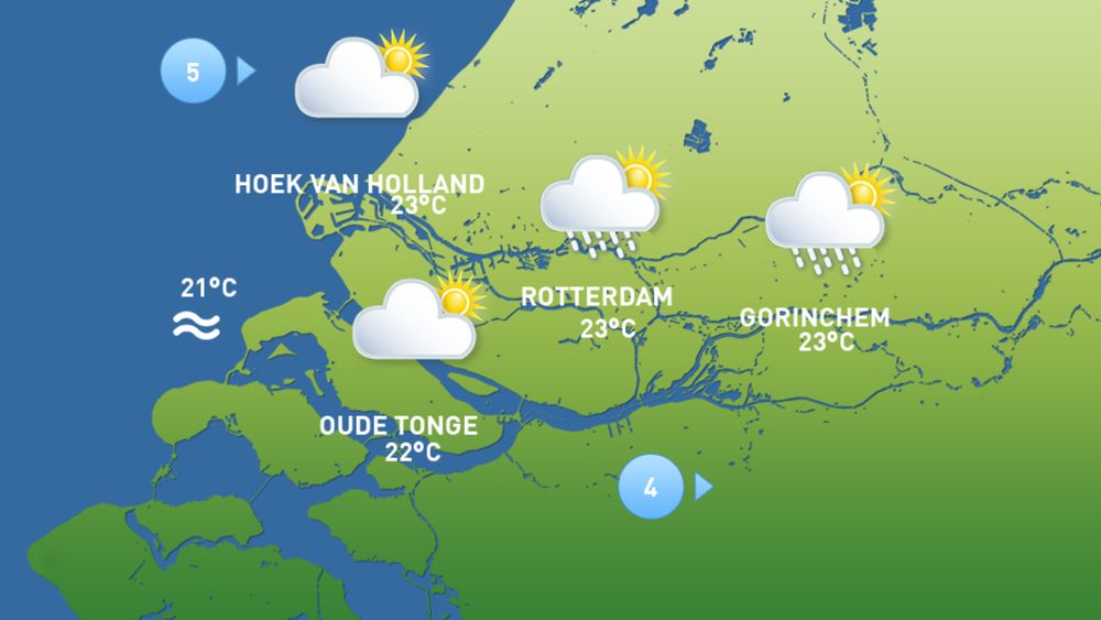 Het weer van vandaag: normaal zomerweer - Rijnmond