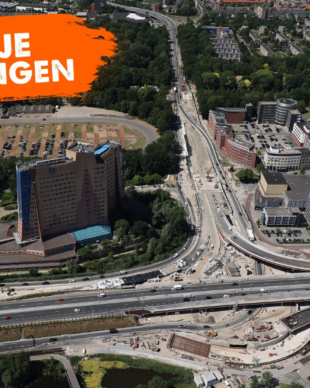 Rondje Groningen: Werkzaamheden Ringweg vanuit de lucht - RTV Noord