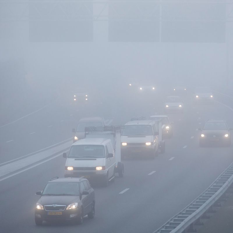 Code geel afgegeven door KNMI vanwege dichte mist, lost in loop van ochtend op - Omroep West