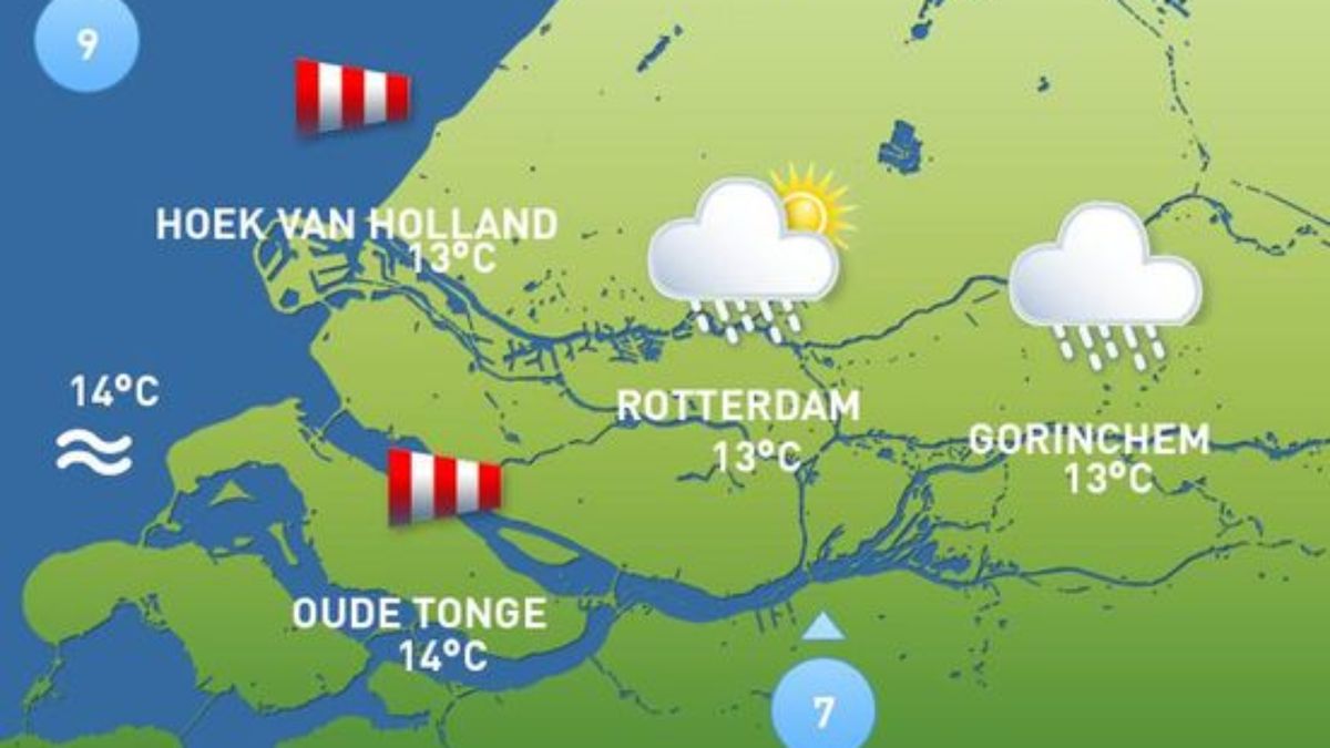 Het weer van vandaag: storm met zware windstoten - Rijnmond