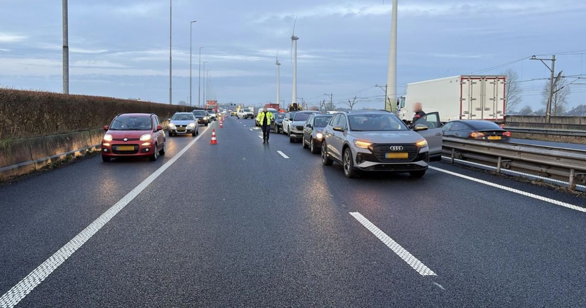 Snelweg weer vrij na ongeluk met acht auto's - Rijnmond